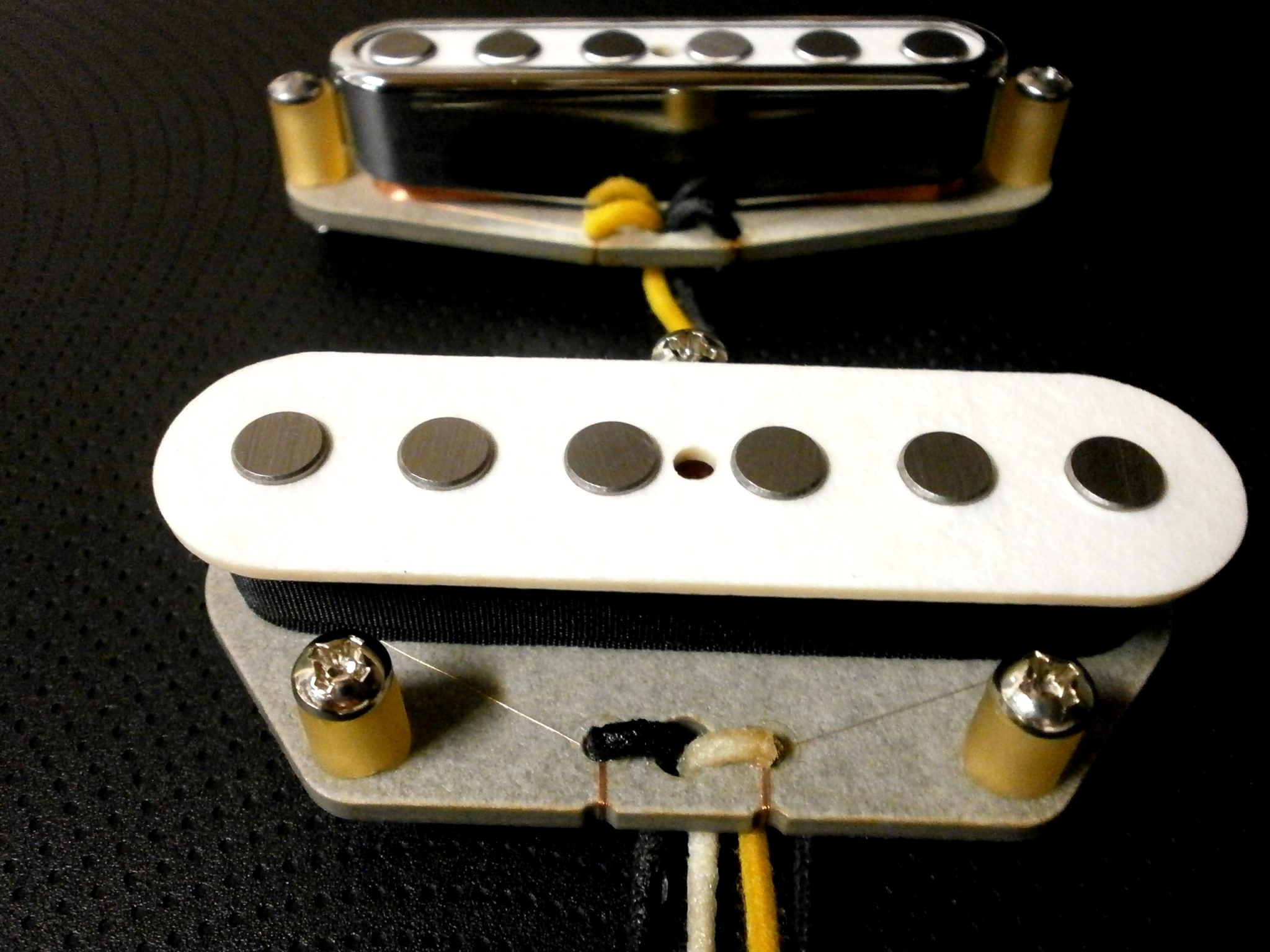 Telecaster WHITE QUARTER POUND Pickups Set Custom Tele Bridge Neck .250 ...