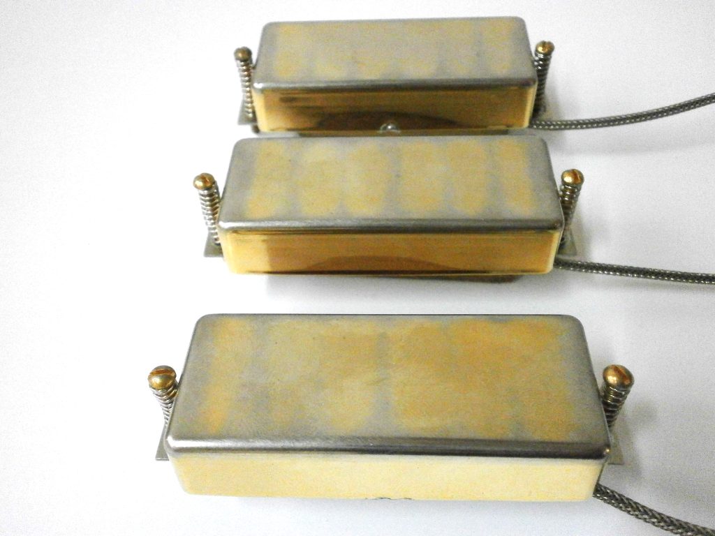 FIREBIRD Aged/Relic GOLD Set 3pcs Vintage Correct Mini Humbucker Bird ...