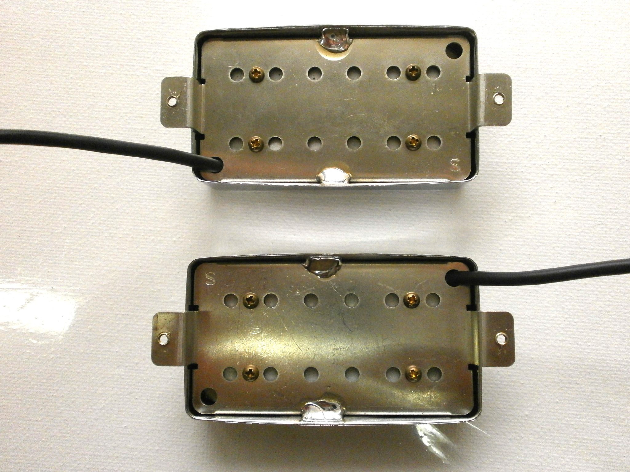 HYBRID Humbucker SET PAF Pickup Alnico V Rods CREAM Double Slug Fender ...