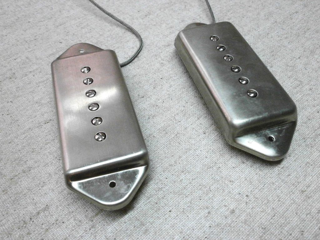 DOG EAR P90 Pickups SET BLACK/CHROME/NICKEL/RAW NICKEL Fits Casino ...